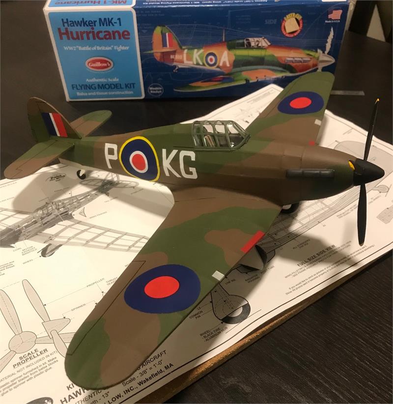 Guillows Hawker Hurricane MK-1 Rubber Powered Flying Model - Taupo ...
